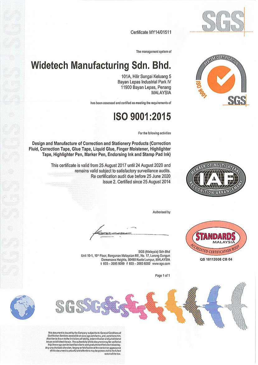 About Us - Widetech Manufacturing Sdn Bhd